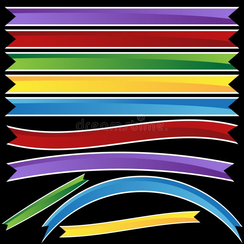 Banner Set stock vector. Illustration of multiple, ribbons - 10575594