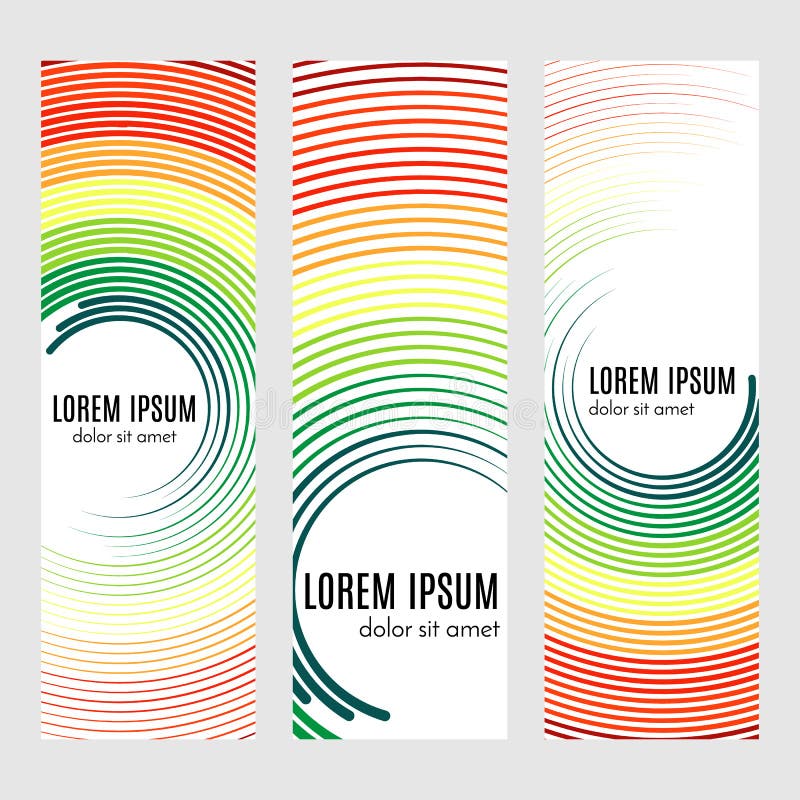 Set of Abstract Vertical Header Banners Stock Vector - Illustration of ...
