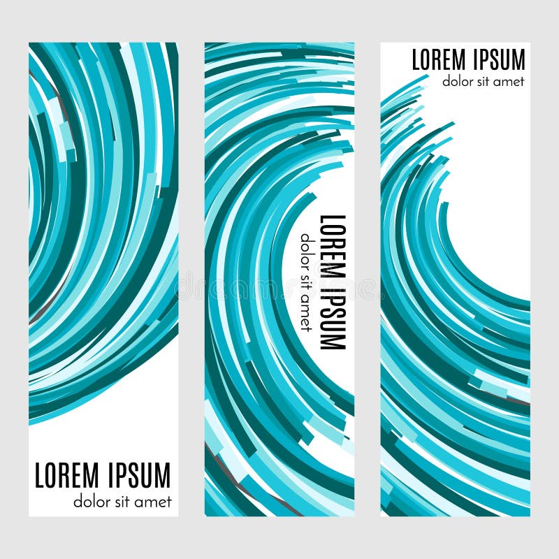 Set of Abstract Vertical Header Banners Stock Vector - Illustration of ...