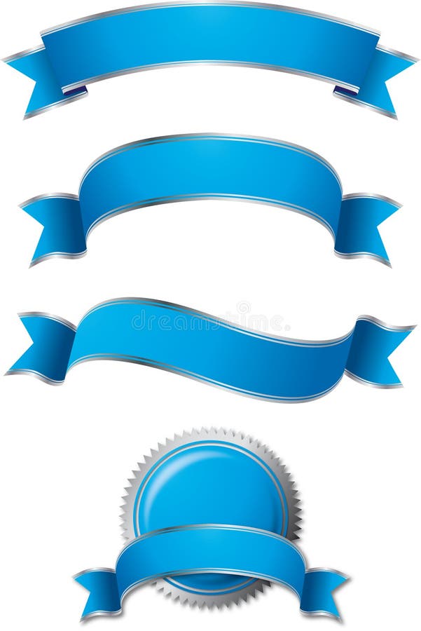 Banner set blue stock vector. Illustration of artistry - 7644540