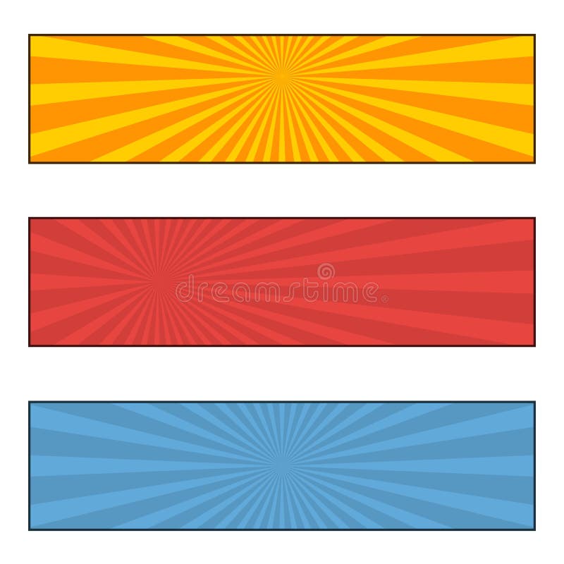 Banner stock vector. Illustration of colorful, rays - 108802812