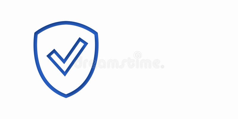 Banner Shield Check Mark Icon. Place for Your Text. Cope Space Stock ...