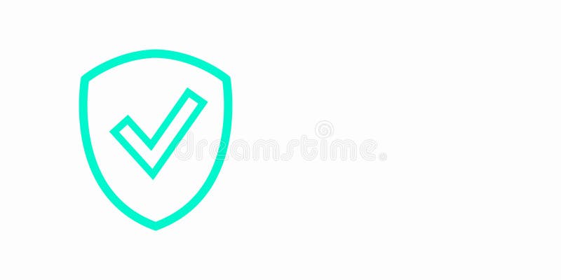 Banner Shield Check Mark Icon. Place for Your Text. Cope Space Stock ...