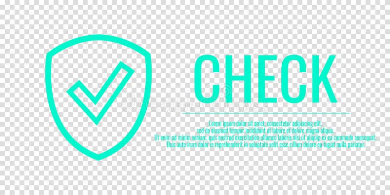 Banner Shield Check Mark Icon. Place for Your Text. Cope Space. Vector ...