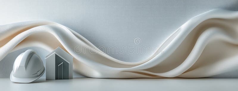 Banner Showcases Construction Helmet, Building Models, and ...