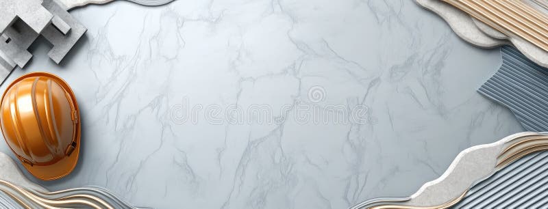 Banner Showcases Construction Helmet, Building Models, and ...