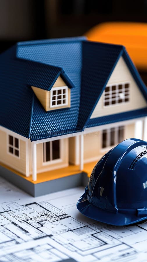 Banner Showcases Construction Helmet, Building Models, and ...