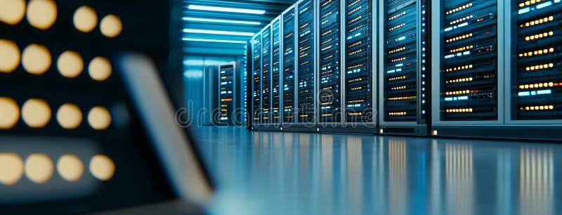 A Banner Showcasing Data Centers, Cloud Storage, and Computers for ...