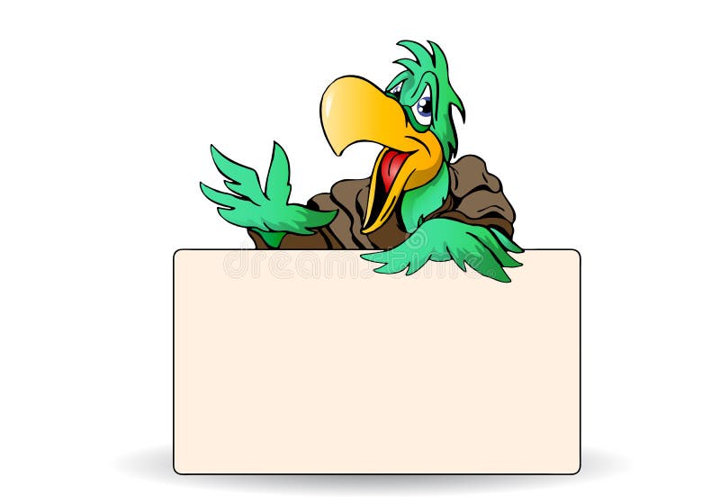 Bird with sign stock vector. Illustration of bird, bulletin - 6250086