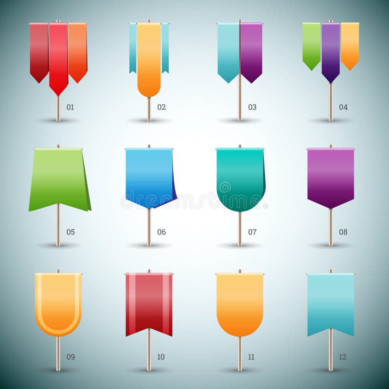 Banner Signs stock vector. Illustration of placard, arrow - 44045225