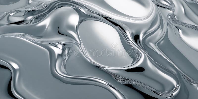 Banner of Silver Liquid Texture Background Stock Image - Image of ...
