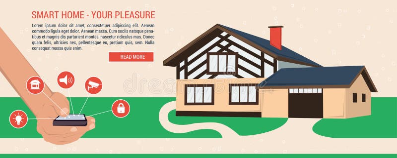 Banner - smart home stock vector. Illustration of innovation - 67081329