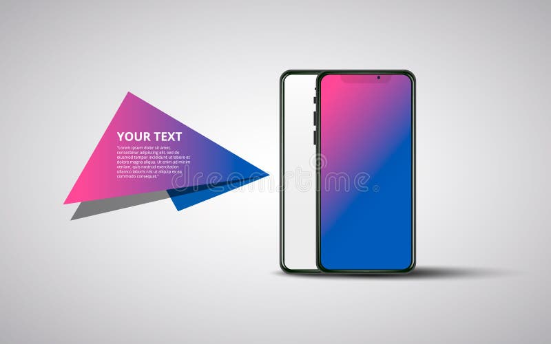 Banner Smartphone on Transparent Background Stock Vector - Illustration ...