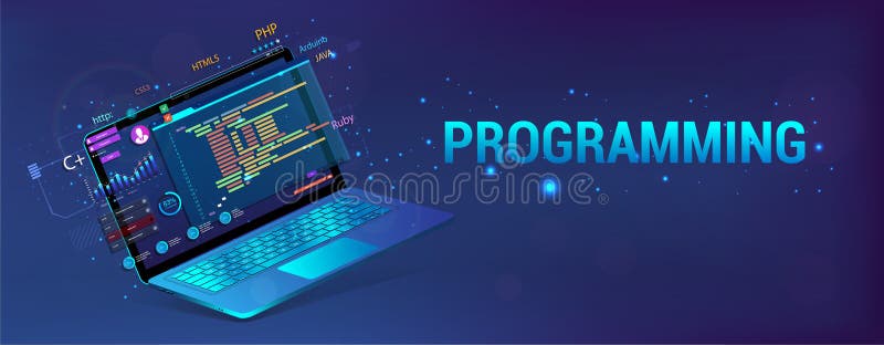 Banner Software Development. Programming, Web Site and App. Laptop with ... Banner Software Development. Programming, Web Site and App. Laptop with ...