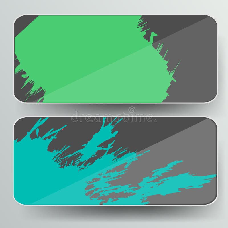 Banner with Splash on Abstract Background Stock Vector - Illustration ...