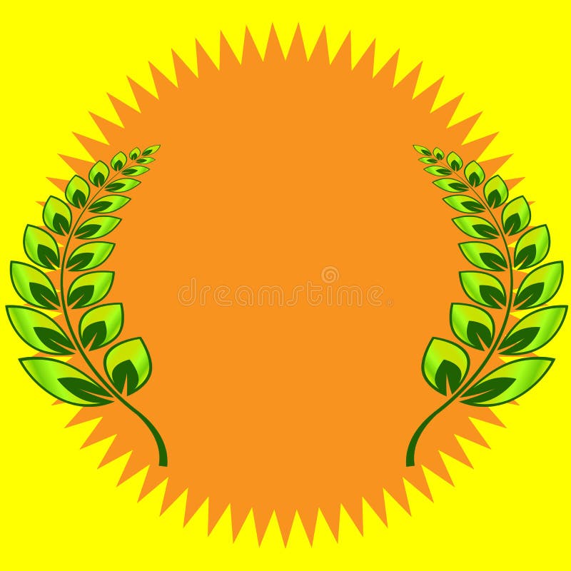 Banner with sprigs stock vector. Illustration of collection - 146049414