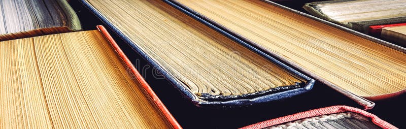 Banner of Stacked Books. Stack of Books Background Stock Image - Image ...
