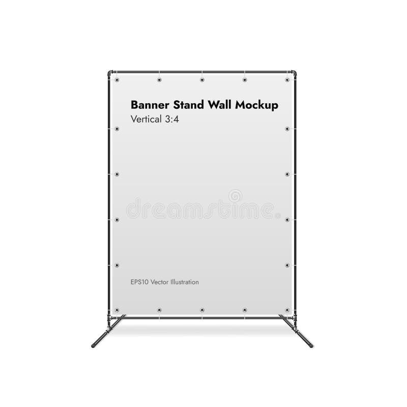 Banner Stand Wall on Blue Background Vector Illustration. Stock Vector ...