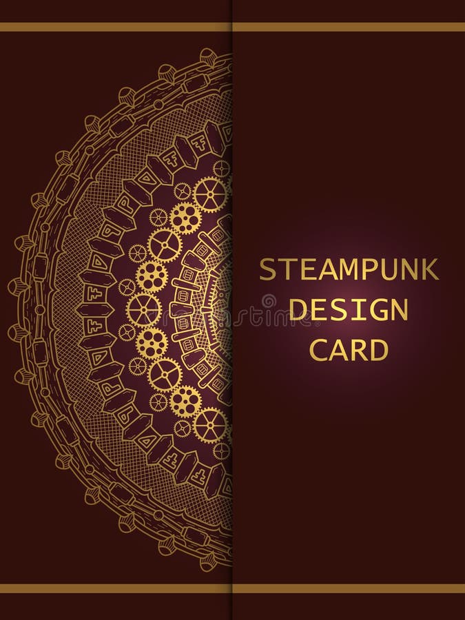 Banner with Steampunk Design Elements. Stock Vector - Illustration of ...