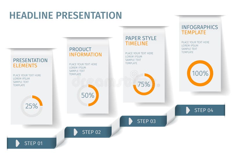 Banner Steps Business Infographic Template Stock Vector - Illustration ...