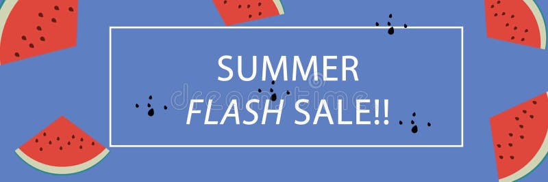 Summer Flash Sale, Summer Elements on the Beach Stock Vector ...