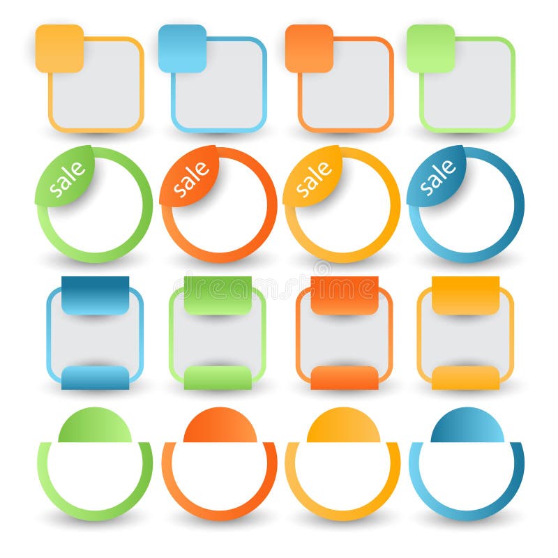 Banner,tag,label,ribbon,badge,frame or Header Set Stock Illustration ...