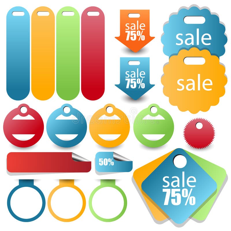 Banner,tag,label,ribbon,badge,frame or Header Set Stock Illustration ...