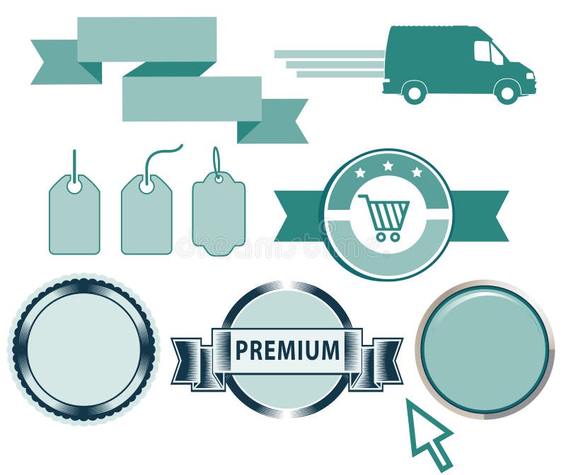 Banner and Tag Set stock vector. Illustration of badge - 44142516