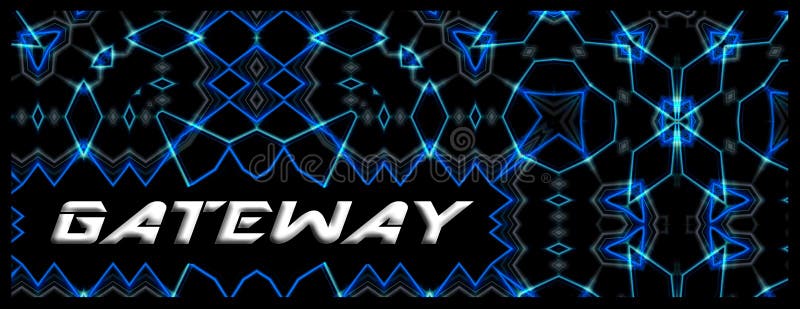Banner Tech Style `Gateway` Stock Illustration - Illustration of ...