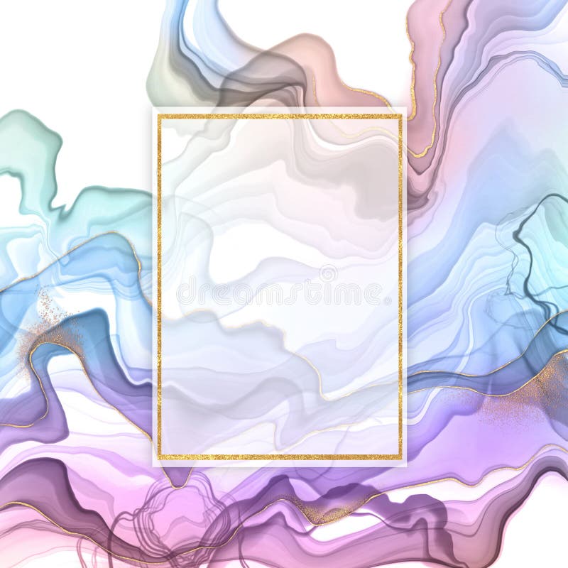 Banner Template with Ink Texture and Frame Stock Illustration ...