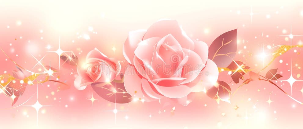 7000X3000 Pixel, 300 DPI, Rose in Banner Template, Abstract Background ...