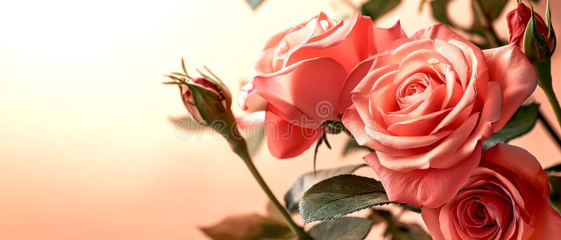 7000X3000 Pixel, 300 DPI, Rose in Banner Template, Abstract Background ...
