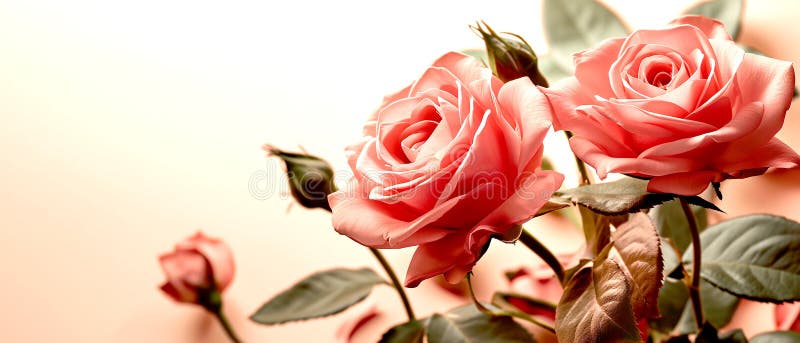 7000X3000 Pixel, 300 DPI, Rose in Banner Template, Abstract Background ...