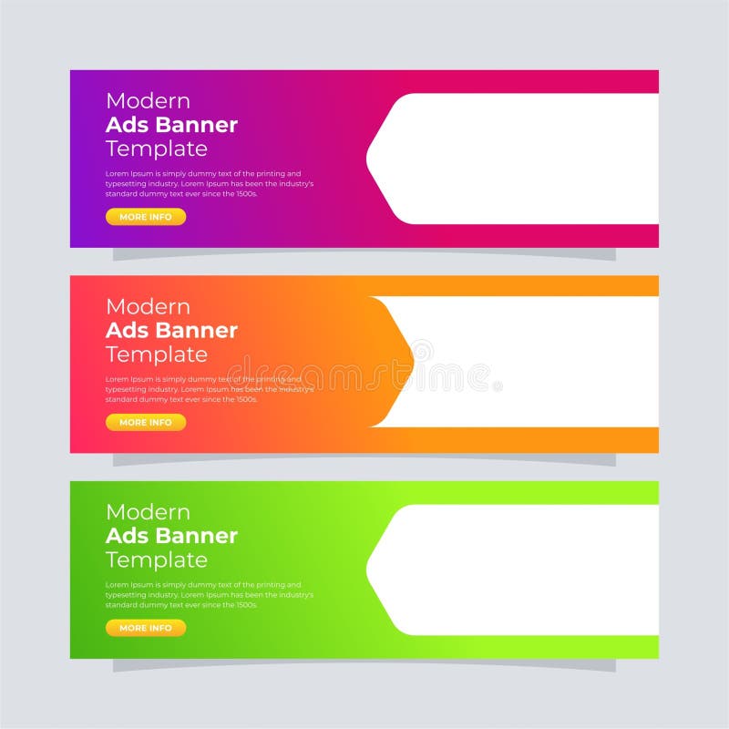 Banner Template Design. Entire Colors Gradient Banner for the Website ...