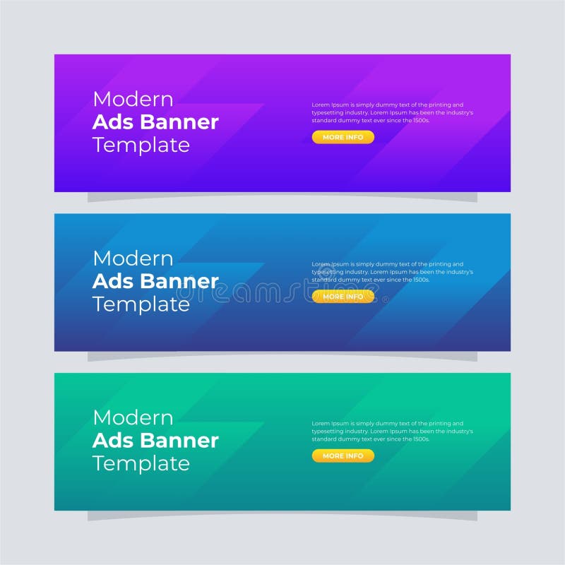 Banner Template Design. Entire Colors Gradient Banner for the Website ...