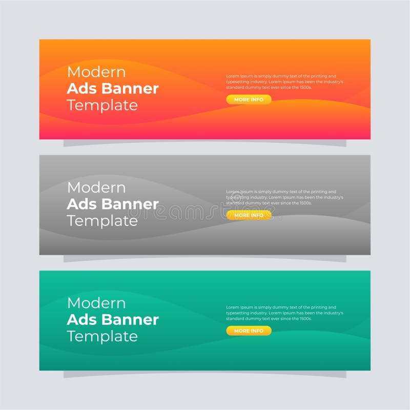 Banner Template Design. Entire Colors Gradient Banner for the Website ...