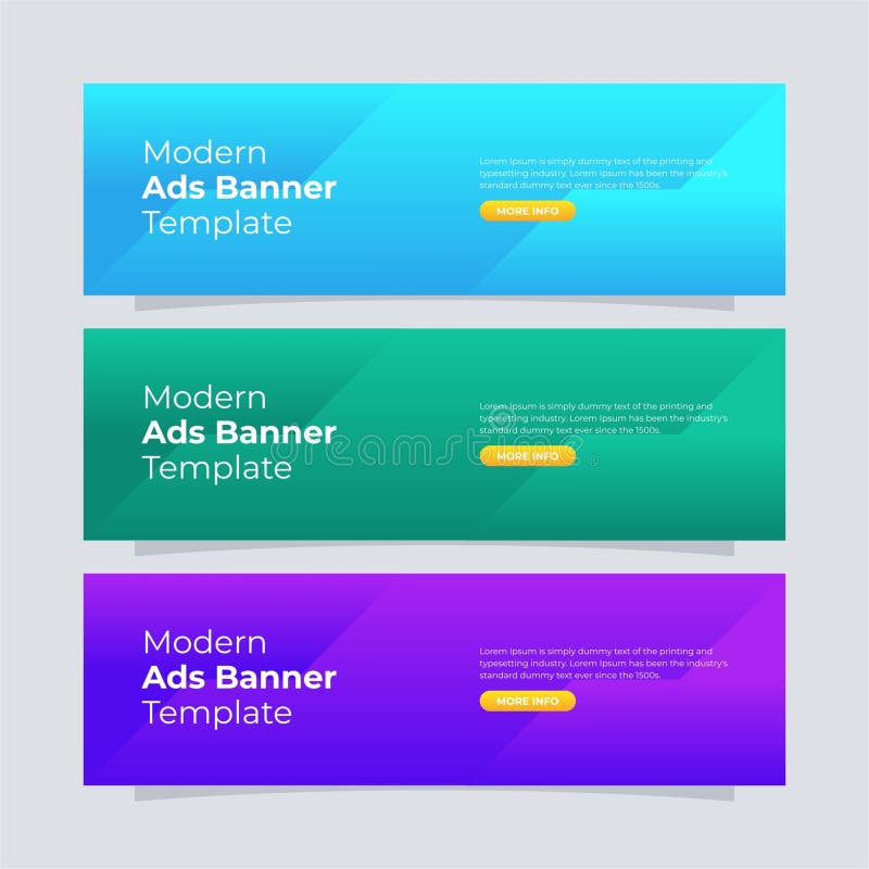 Banner Template Design. Entire Colors Gradient Banner for the Website ...