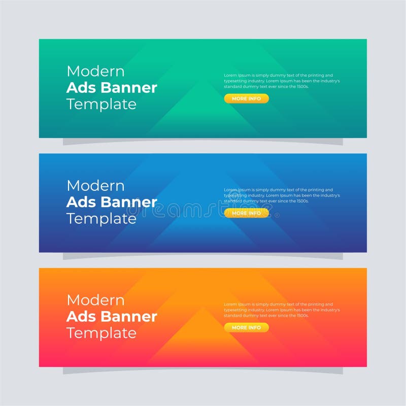 Banner Template Design. Entire Colors Gradient Banner for the Website ...