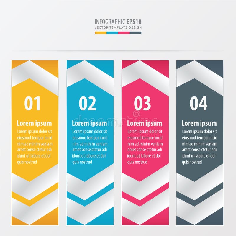 Banner Template Design Layout Yellow, Blue, Pink Color Stock Vector ...