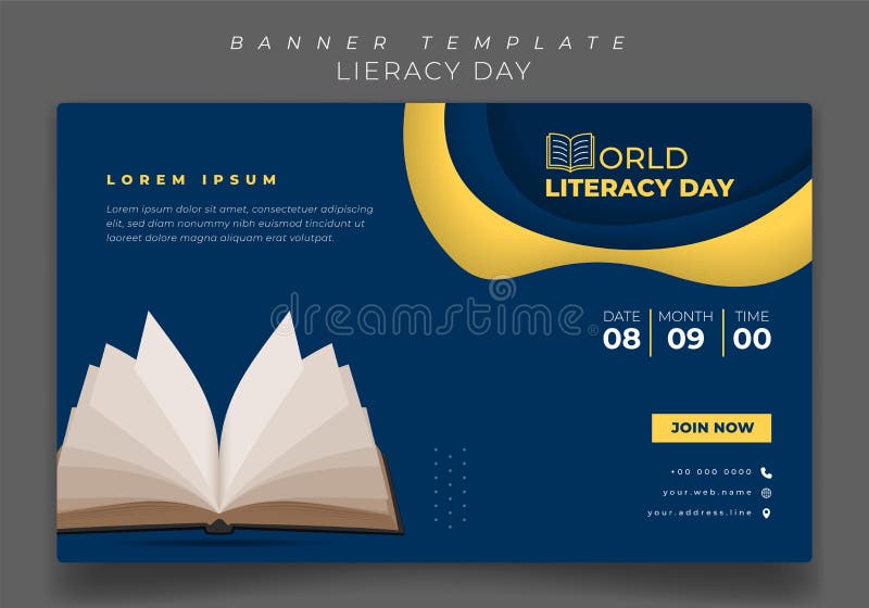 Banner Template Design with Simple Paper Cut in Blue Background for ...