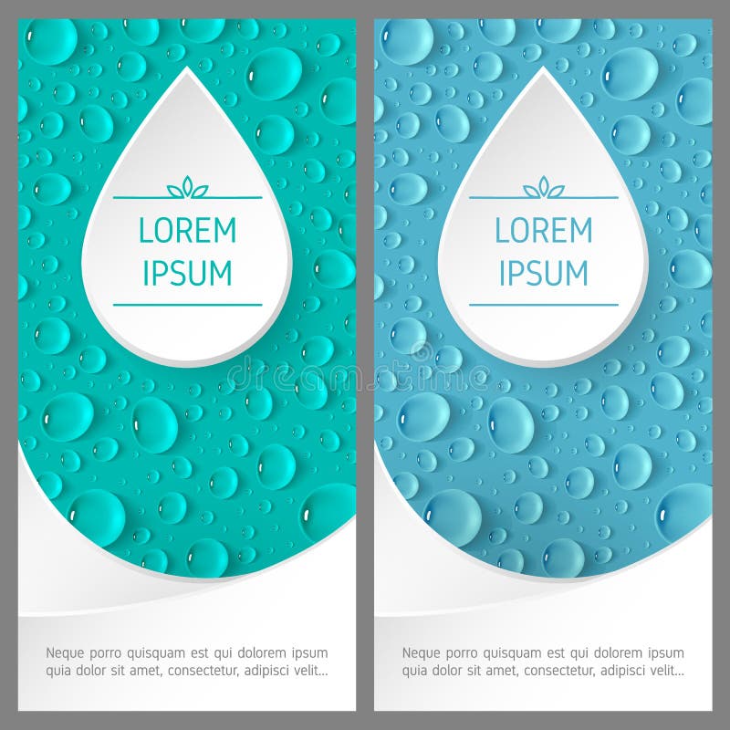 Banner template with drops stock vector. Illustration of artistic ...