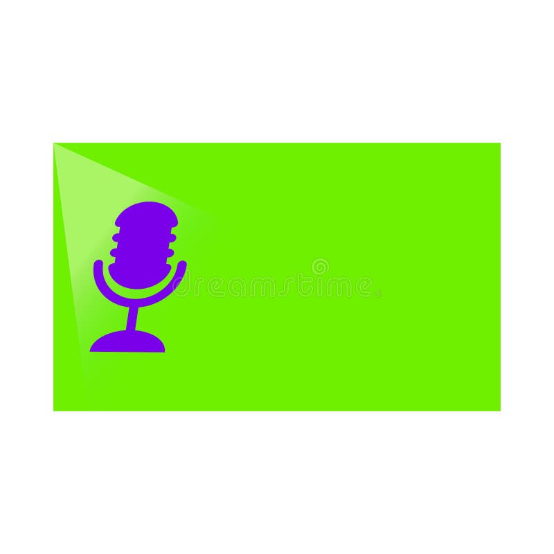 Banner Template with a Microphone. Vector Illustration. Stock Vector ...