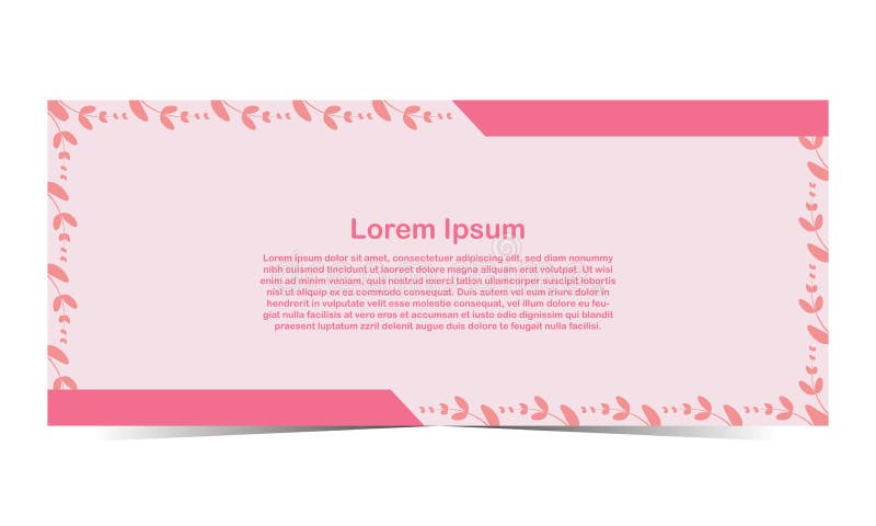 Banner Template with Pink Color Stock Vector - Illustration of element ...