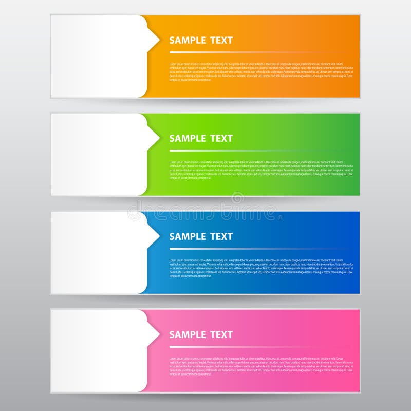 Vector Work, Infographic Banner for Creative Work Stock Vector ...