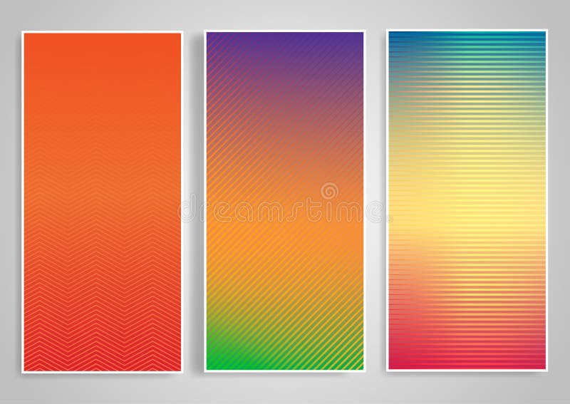 Banner Templates with Striped Designs Stock Vector - Illustration of ...
