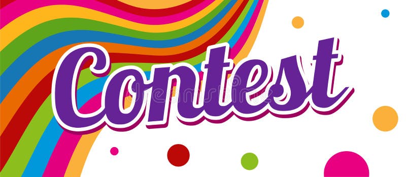 Banner with Text Contest. Bright Design. Vector Illustration. Stock ...