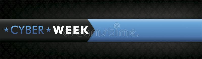 Long Banner Cyber Week stock vector. Illustration of offers - 261026280