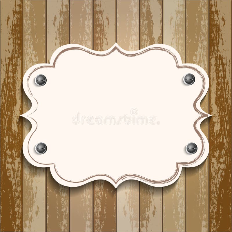Banner for Text on a Wooden Background Stock Vector - Illustration of ...