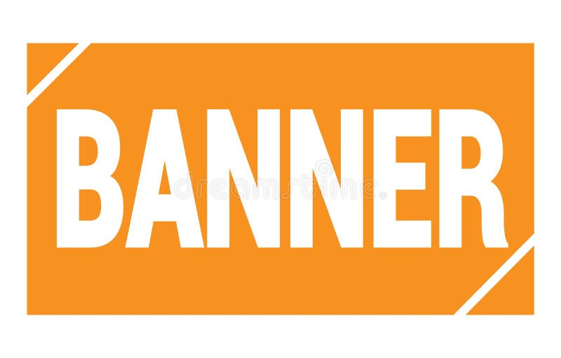 BANNER Text Written on Orange Stamp Sign Stock Illustration ...