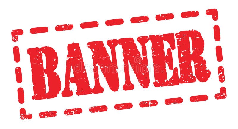 BANNER Text Written on Red Stamp Sign Stock Illustration - Illustration ...